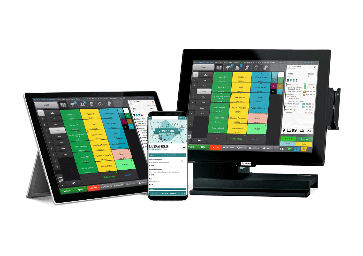 Kassesystem restaurant - Trivec Systems